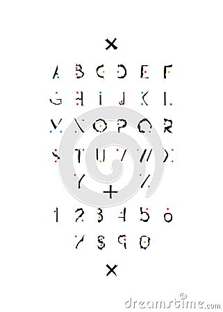 Latin Alphabet With Numbers. Vector Illustration | CartoonDealer.com ...