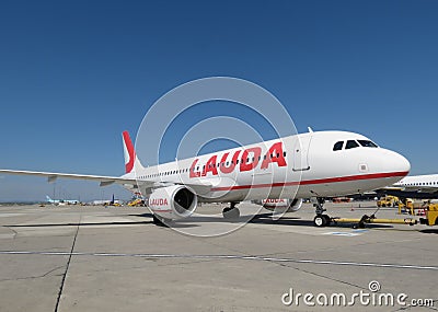 Lauda Airbus A320 Parked In Vienna Editorial Photo | CartoonDealer.com ...