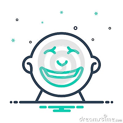 Mix Icon For Laugh, Guffaw And Jibe Vector Illustration | CartoonDealer ...