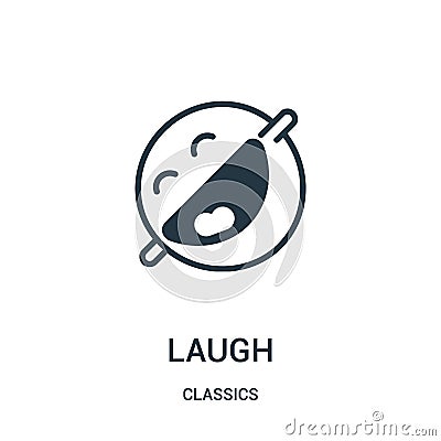 Laugh Icon Vector From Classics Collection. Thin Line Laugh Outline ...