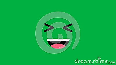 Laughing Green Screen Emoji Seamless Stock Video - Video of dimensional ...