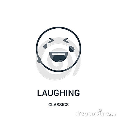 Laughing Icon Vector From Classics Collection. Thin Line Laughing ...