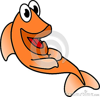 Laughing Orange Fish Royalty Free Stock Image - Image: 10824826
