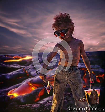 Lava Boy Royalty Free Stock Photography - Image: 32755677