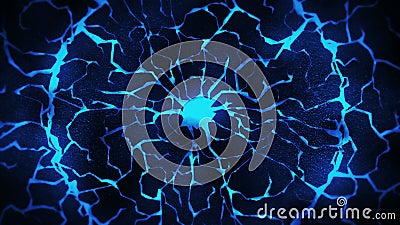 Dark Background with Blue Cracked Ground. Smoke, Fog, Dust. Loop ...