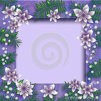 Lavender Floral Frame Stock Photos - Image: 23552123