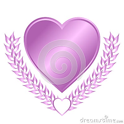 Lavender Heart Crest Royalty Free Stock Photography - Image: 6557637