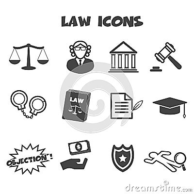 Law Icons Stock Vector - Image: 41213032