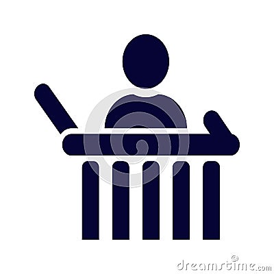 Law Witness Box And Witness Icon Cartoon Vector | CartoonDealer.com ...