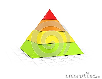 Layered Pyramid Four Levels Royalty Free Stock Images - Image: 34765569