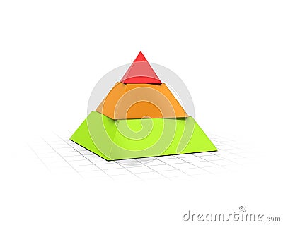 Layered Pyramid Three Levels Stock Image - Image: 34765561