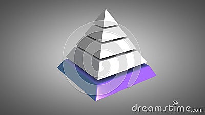 5 Layers Pyramid Hierarchy Education. Stock Video - Video of colour ...