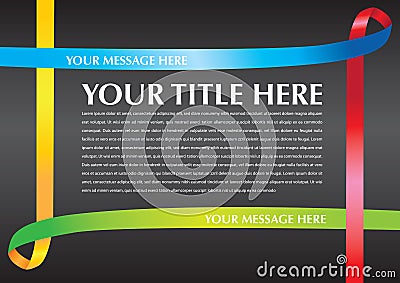 Layout Border Of Awareness Ribbons Vector Illustration | CartoonDealer ...