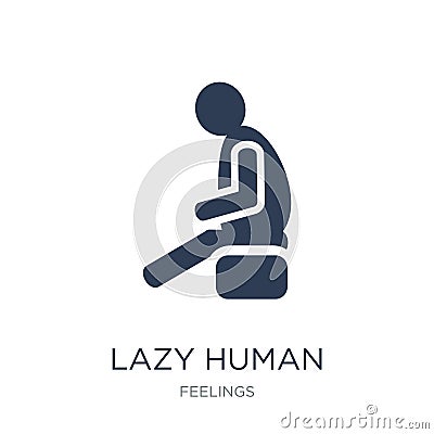 Lazy Human Icon. Trendy Flat Vector Lazy Human Icon On White Background ...