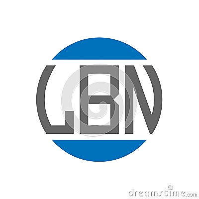 LBN Letter Logo Design On White Background. LBN Creative Initials ...