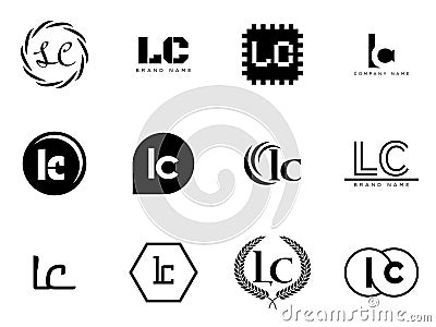 LC Logo Company Template. Letter L And C Logotype. Set Different ...