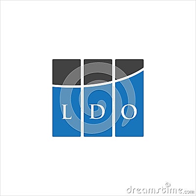 LDO Letter Logo Design On WHITE Background. LDO Creative Initials ...