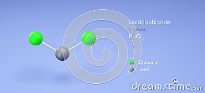 Lead(ii) Chloride Molecule, Molecular Structures, Metal Halides, 3d ...