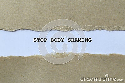 Stop Body Shaming On White Paper Stock Photo | CartoonDealer.com #286466350