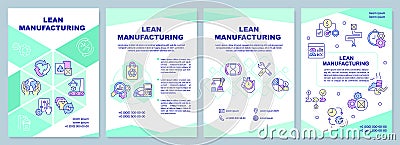 Lean Manufacturing Brochure Template Vector Illustration | CartoonDealer.com #243907082