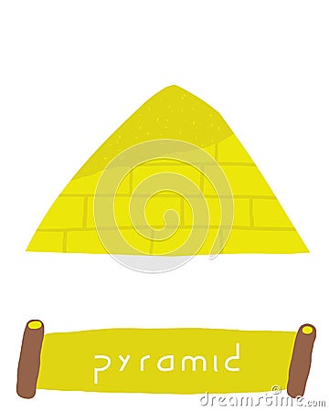 Learn Ancient Egypt Desert Flashcard For Kids Vector Illustration ...