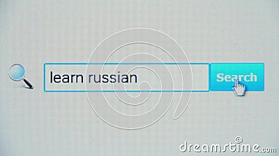 Learn Russian - Browser Search Query, Internet Web Page Stock Footage ...