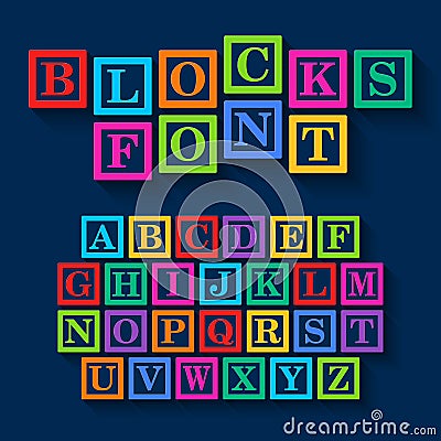 Learning Blocks Alphabet Cartoon Vector | CartoonDealer.com #42618119