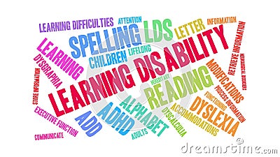 Learning Disability Animated Word Cloud Stock Video - Video of letter ...