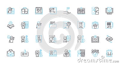 Learning Progress Linear Icons Set. Growth, Improvement, Advancement ...