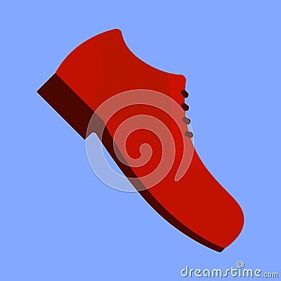 Leather Shoe Vector Icon. Leather Office Shoe Illustration ...