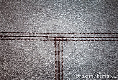 Leather Texture Wiith A Horizontal And Vertical Seam Royalty-Free Stock ...