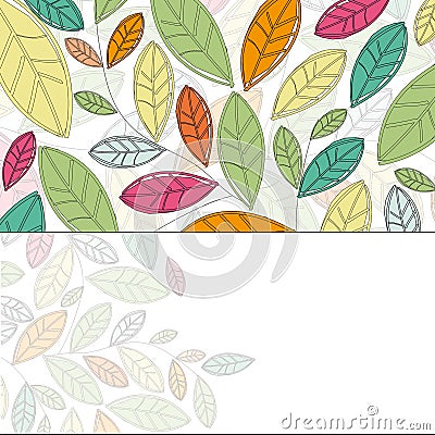 Leaves Background Cartoon Vector | CartoonDealer.com #42537219