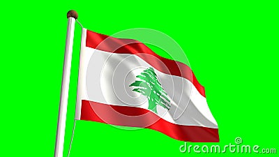 Lebanon Flag Animation Video - 4K Stock Video - Video of national ...