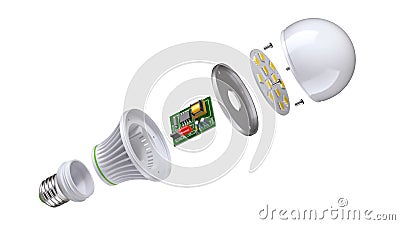 LED Bulb Assembly Animation Stock Footage - Video of economical ...