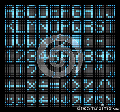 LED Dot Matrix Panel. Letters, Numbers, Punctuation Marks, Arithmetic ...