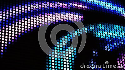 Led Light Panel at the Night Club, Led Light Wall, Close Up Stock Video ...