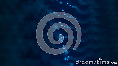 Led Particles Flow on Color Background. Modern Design Element. 3d ...