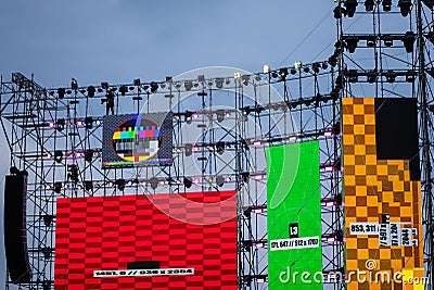 Led Screen Installation And Calibration For Event Stage Setup, Panel ...