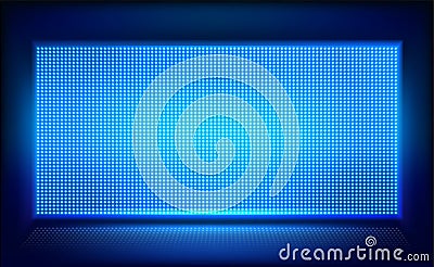 Led Screen. Tv Show LCD Light Screen Blue Panel On Stage, Wall Monitor ...