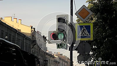 LED Traffic Lights with an Extra Arrow and a Timer on the Post with ...