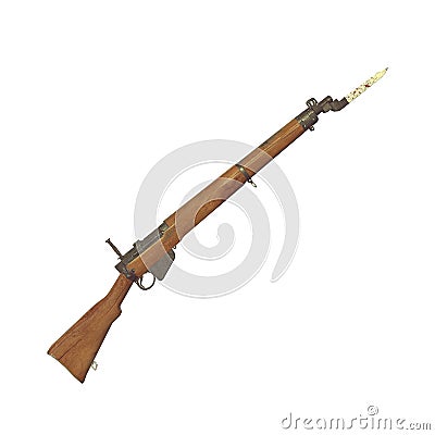 Lee Enfield Rifles Part Old 3D Illustration Royalty-Free Cartoon ...