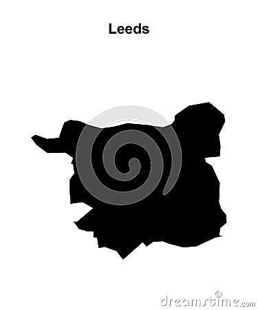 Leeds Outline Map Cartoon Vector | CartoonDealer.com #360362675