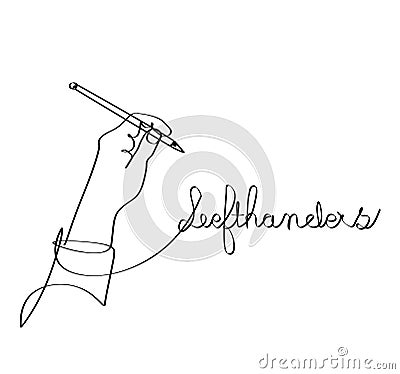 Left-handed Illustration Vector Drawing | CartoonDealer.com #223175002