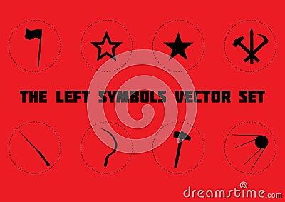 The Left Symbols Set Cartoon Vector | CartoonDealer.com #119360269