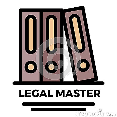 Legal Master Folder Icon Color Outline Vector | CartoonDealer.com ...