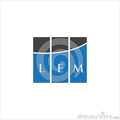 LEM Letter Logo Design On WHITE Background. LEM Creative Initials ...
