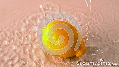 Lemon Spinning on Wet White Surface Stock Footage - Video of citrus ...