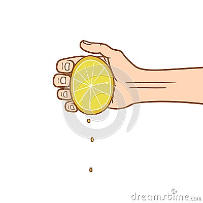 Lemon Squeeze Stock Vector - Image: 51462321