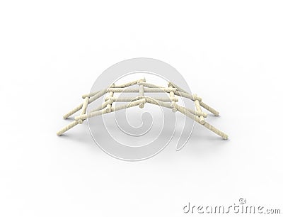 Leonardo Da Vinci Self Supporting Bridge Isolated In White Background ...