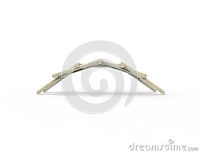Leonardo Da Vinci Self Supporting Bridge Isolated In White Background ...